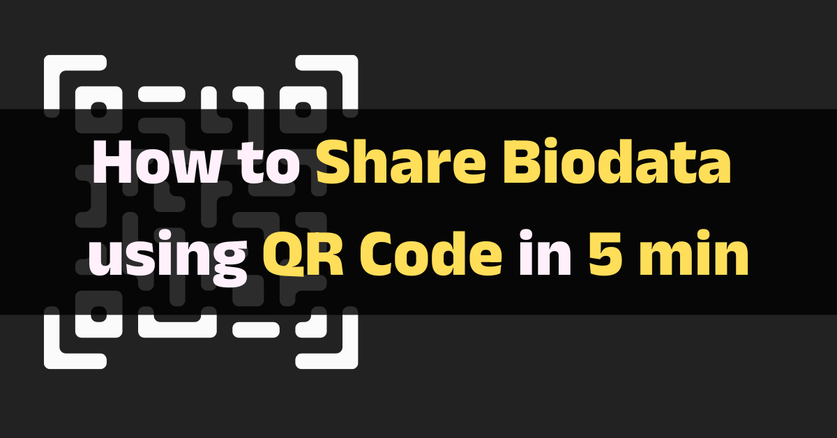How to Share Marriage CV / Job CV using QR Code for Free